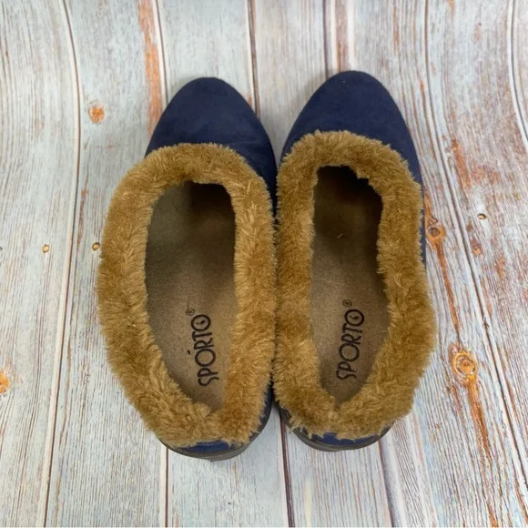 Sporto | Shoes | Sporto Nan Faux Fur Navy Weatherproof Suede Ankle ...